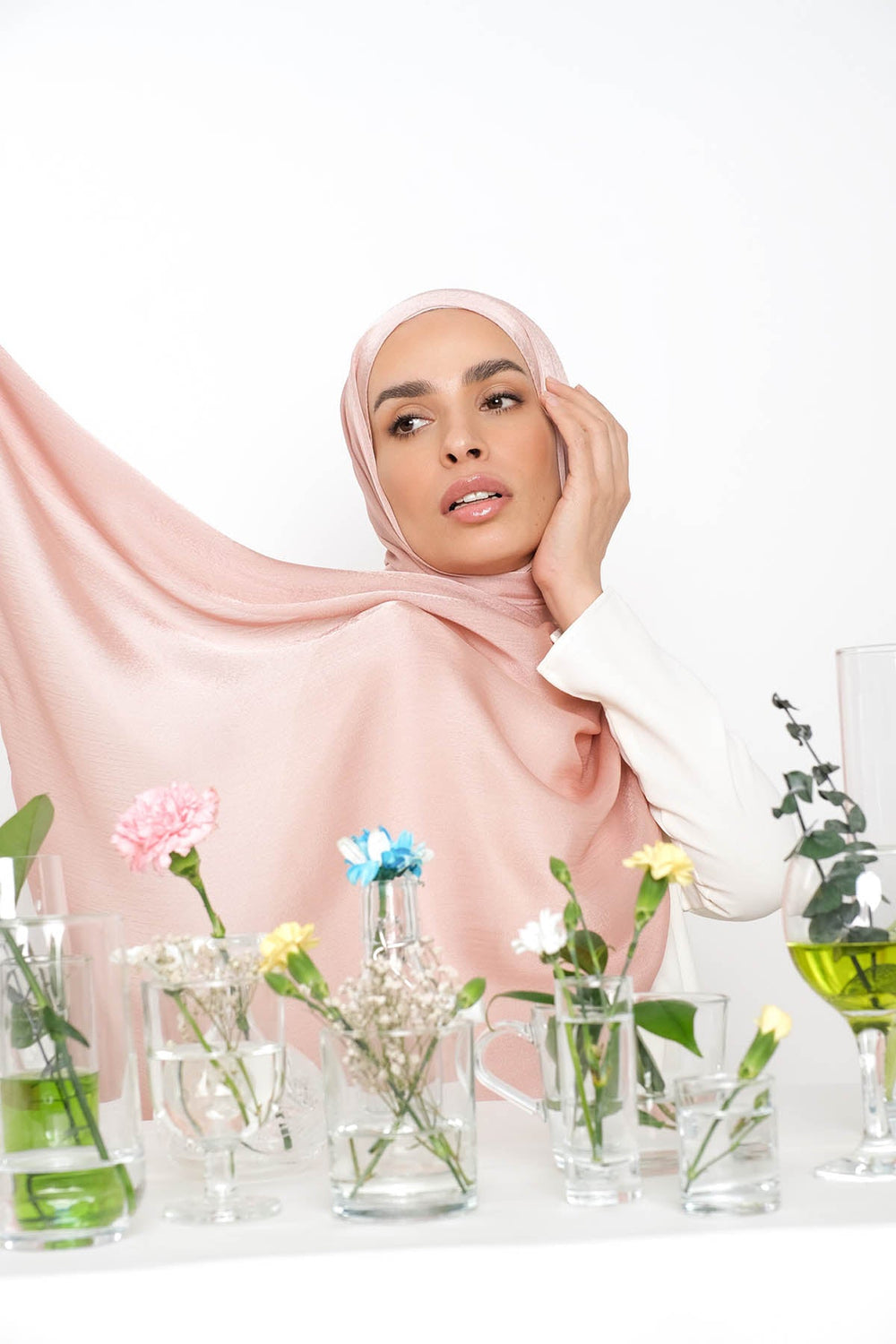Satin Crepe Hijab - Clam Shell