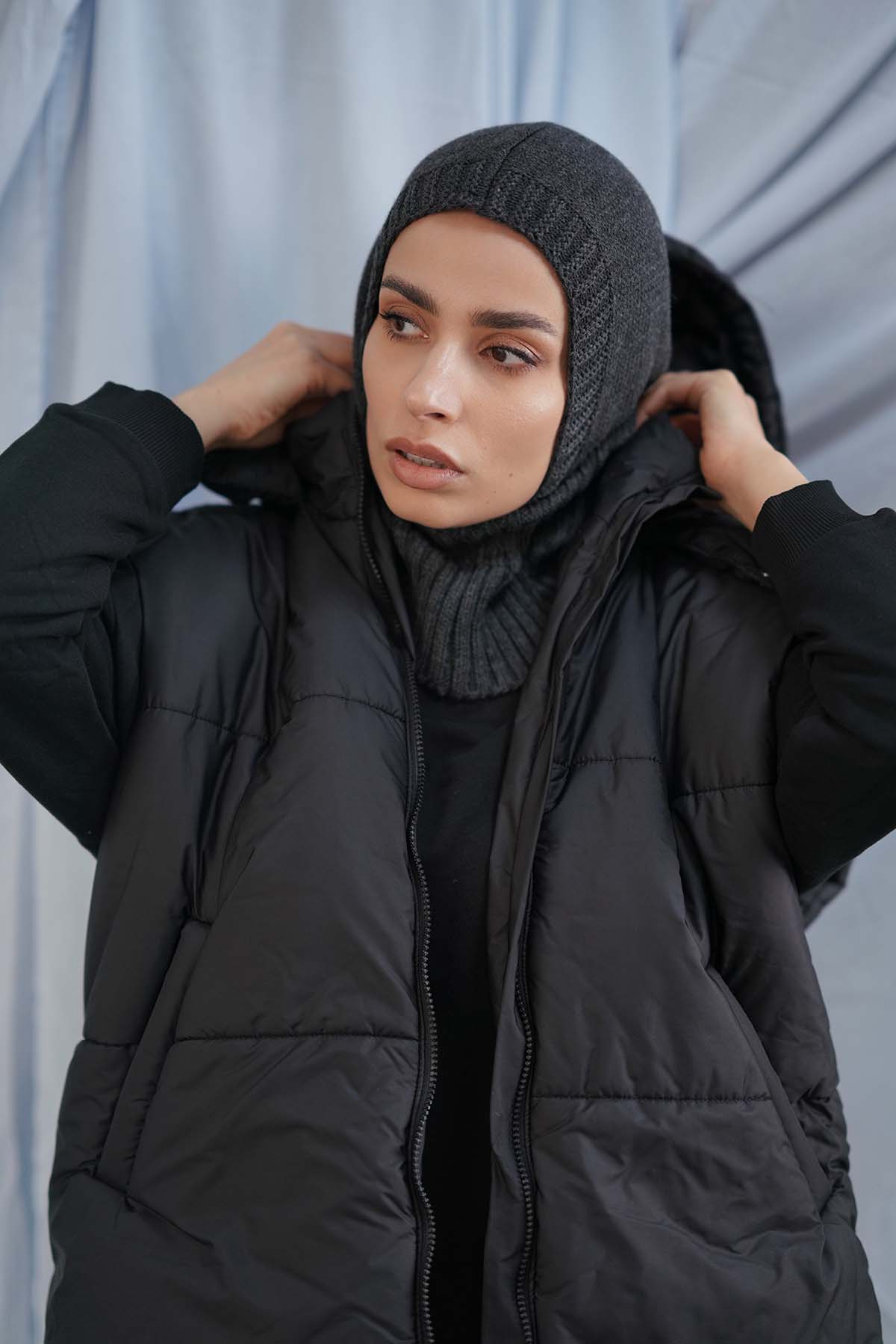 Balaclava Hijab - Dark Gray
