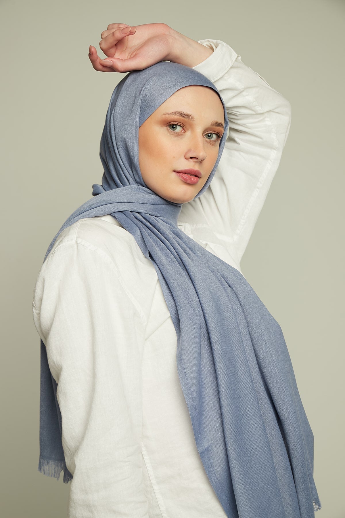 Pashmina Hijab - Pastel Blue